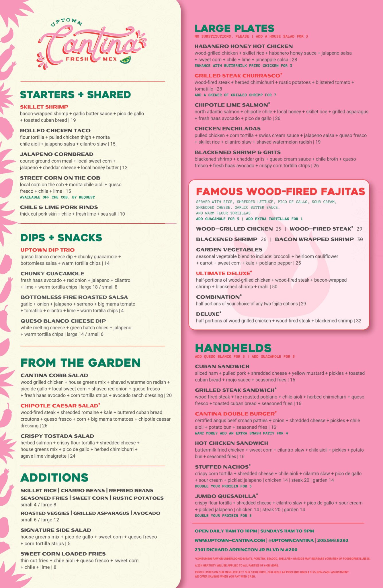 Menu Lunch | Uptown Cantina
